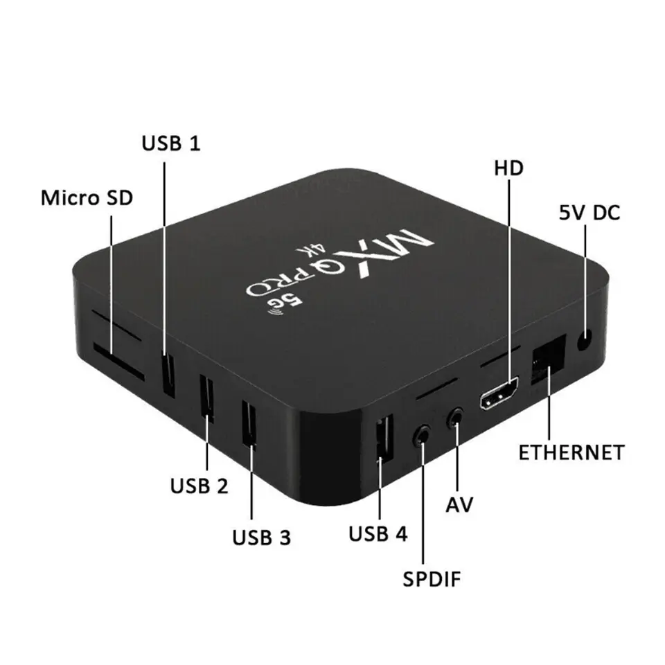 Smart TV Box 4K WiFi Wireless Set Top Box Remote Control TV Accessory ...