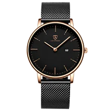 Mens Watch Minimalist Fashion Simple Wrist Watch Analog Date with ...