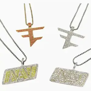 FAZE Necklace Csgo Rain God Rainropztwistizz Same Style Titanium Steel Necklace Jewelry Autumn and Winter Handsome Sweater Chain AliExpress
