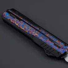 Epic Damascus Steel Medusa Knife | 7075 Aluminum Handle | Folding Tool ...