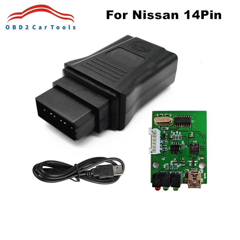 Nissan 14Pin Obd2 Diagnostic Tool, Fault Code Scanner Cable