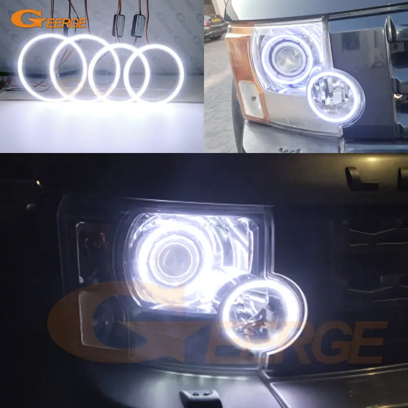 Ultra Bright Cob Led Angel Eyes Kit For Land Rover Discovery 3 Mk3 ...