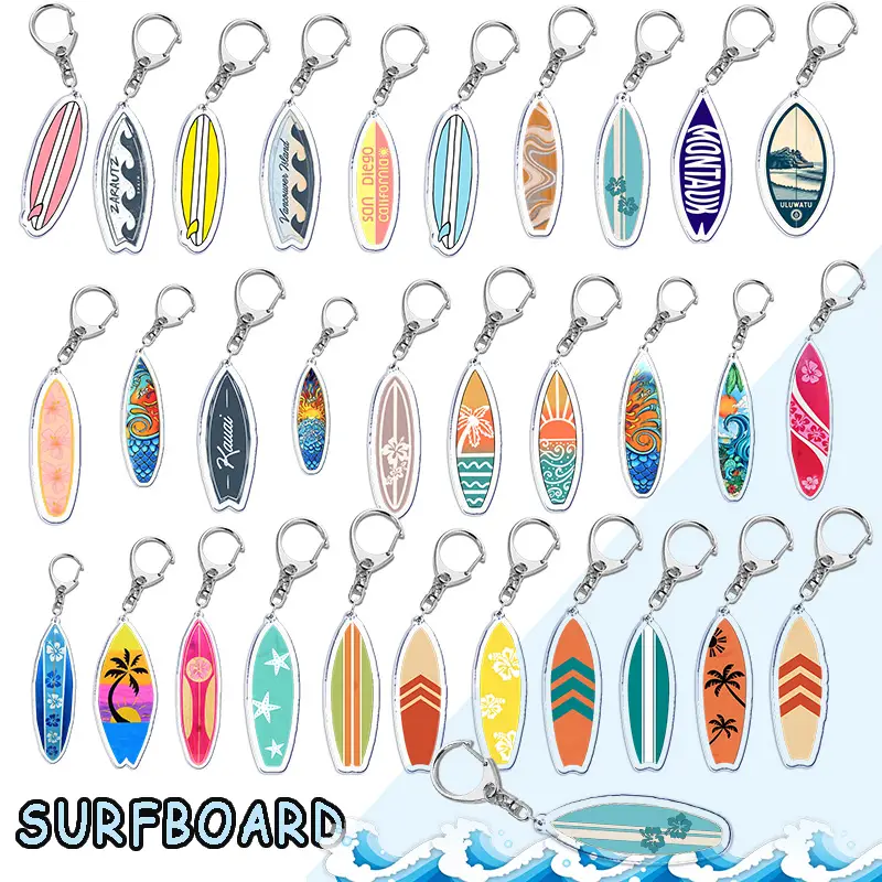 Waves Surfing Surfboard Keychains for Accessories Bag Bicycle Pendant ...