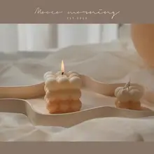 Cute 2-Inch Bubble Cube Soy Wax Aromatherapy Candle, Relaxing Birthday Gift