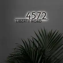 Modern Backlit LED House Sign Customizable Illuminated Address Plate ...