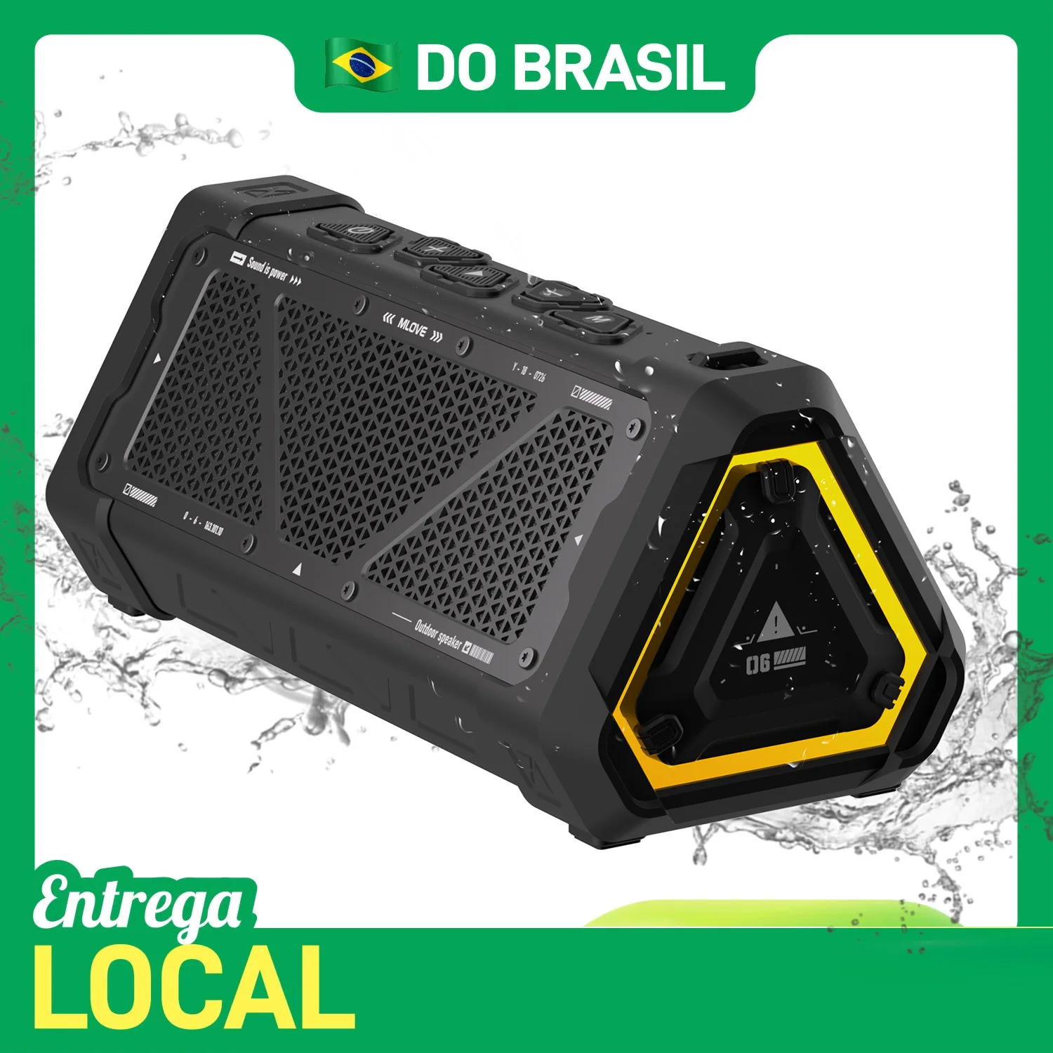 Alto-falante Bluetooth MLOVE P3 40W IPX7 à prova d'água