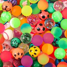 Elastic ball rubber jump ball rainbow two-color matte solid elastic ...