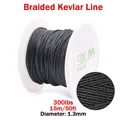 50Lbs-2000Lbs Black Kevlar Line Braided Fishing Assist Line High ...