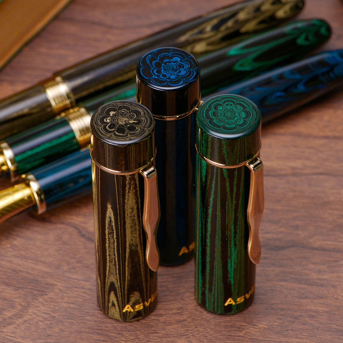 Asvine C2000 Ebonite Fountain Pen NO.8 EF/F/M/Stub 1.1 Nib, Germany ...
