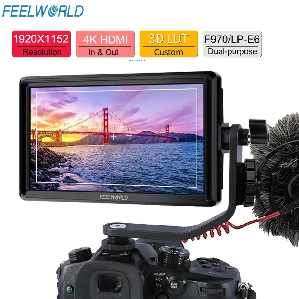 Feelworld Fw568 V3 Camera Monitor, 6Inch Ips Full Hd, 3D Lut, Hdmi ...