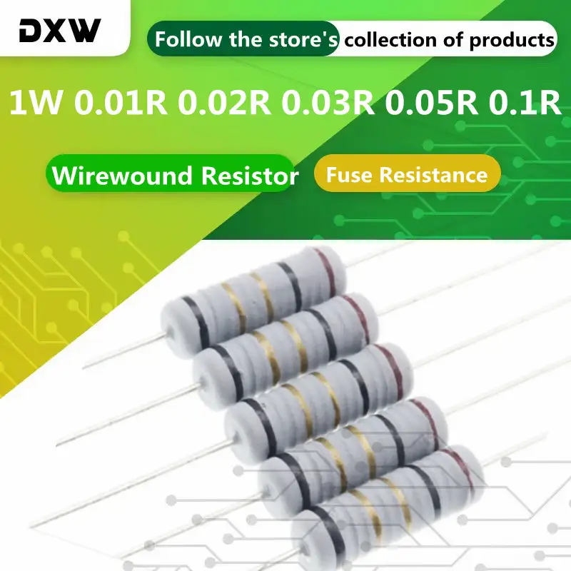 100Pcs 1W Resistors, 0.01-0.1 Ohm, Fusion Style, Perfect For ...