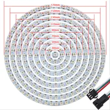 Bright, Rgb Addressable Led Light Ring, 5050 Pixels, 5V Dc Power.