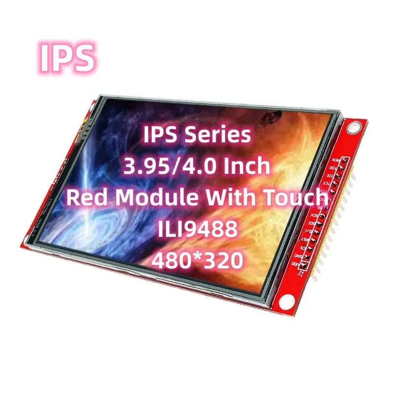 Red 480*320 Tft Lcd Module For Diy Projects, Ili9488 Spi Interface