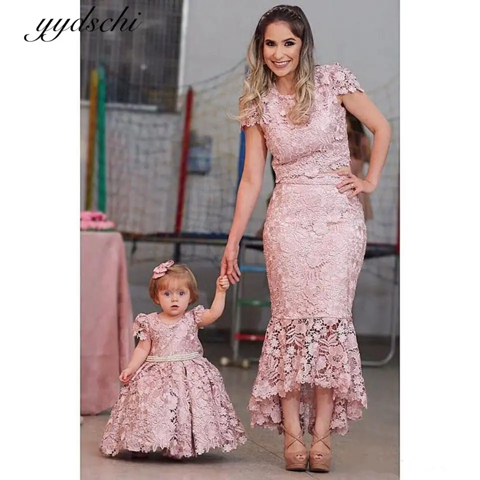 Customized Elegant Mother and Daughter Evening Dress Kids Flower Girl ...