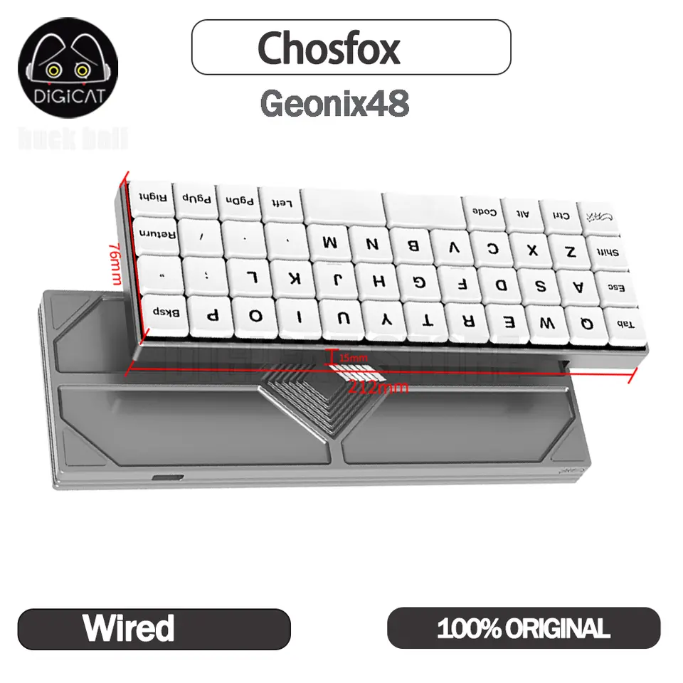 Chosfox Geonix48 機械式キーボード ウェイトレスパワーハット 対応 調整可能キット