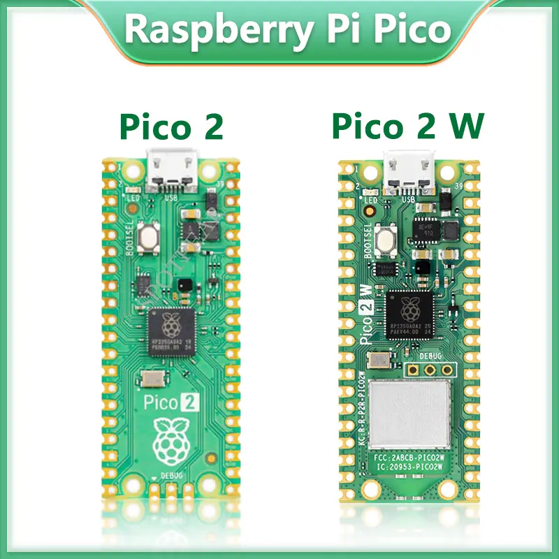 Raspberry Pi Pico Demo Board With Arm Cortex-M33, Qspi Flash, And Wifi.