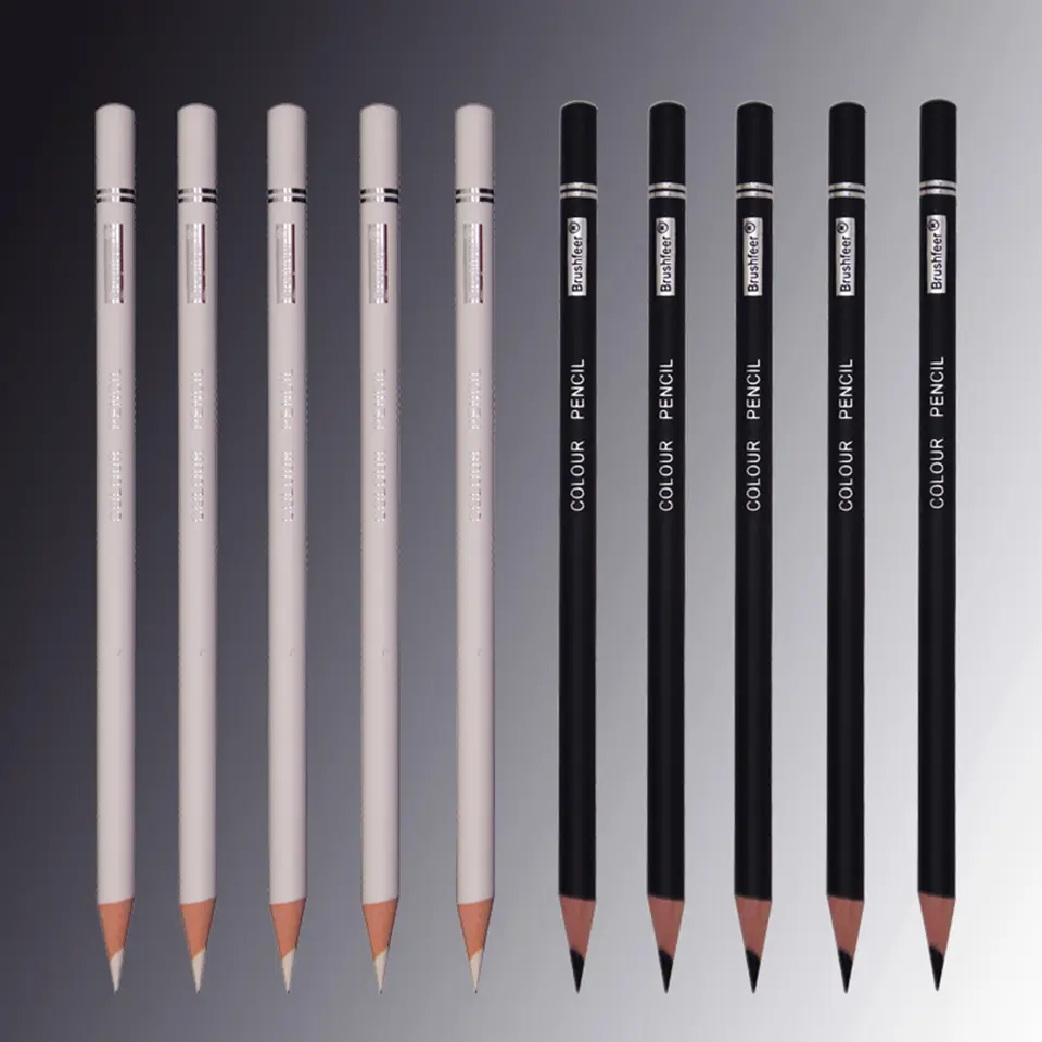 Elevate Your Art Game With Vibrant, Oil-Based Wooden Pencils In Black ...