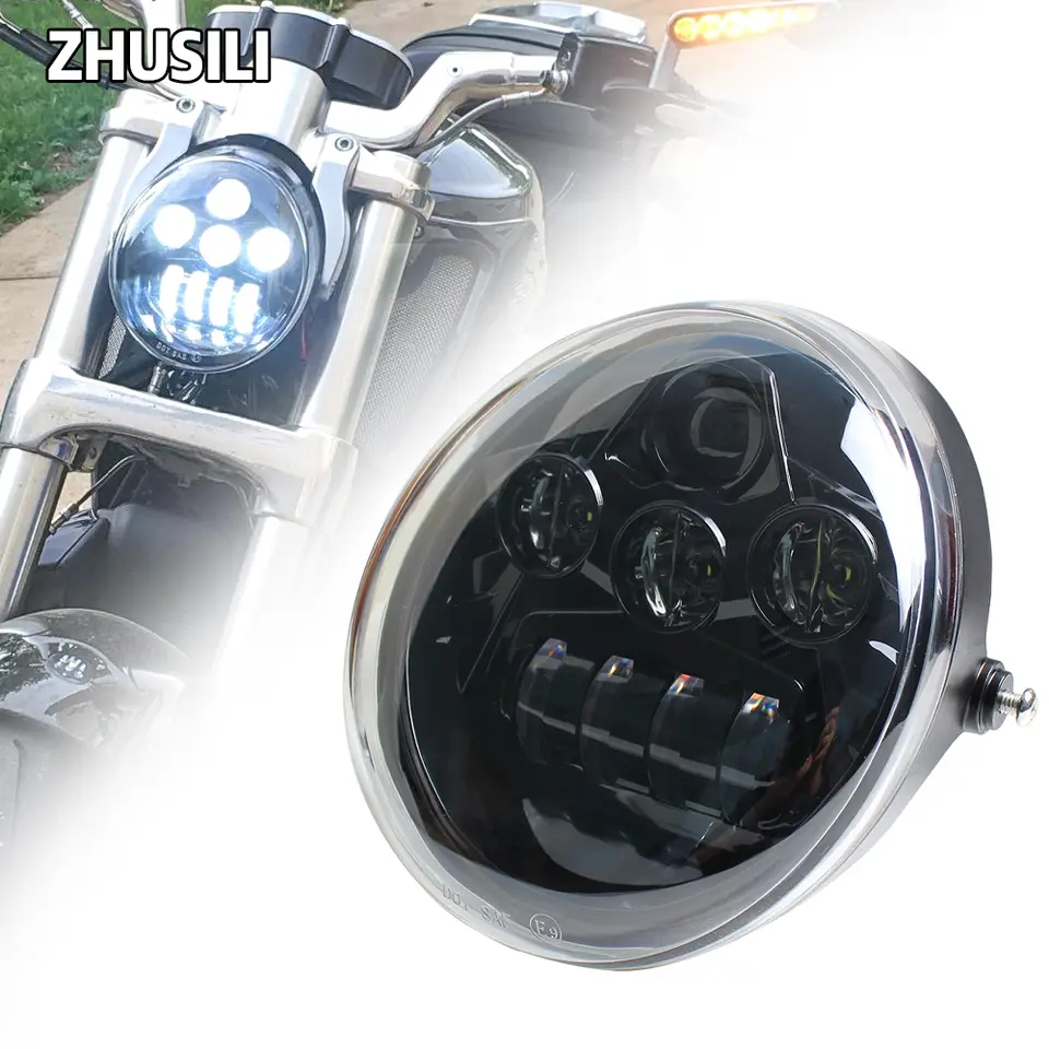 LED Headlights For Motorcycles Harley Davidson VRod V-Rod VRSC VRSCA ...