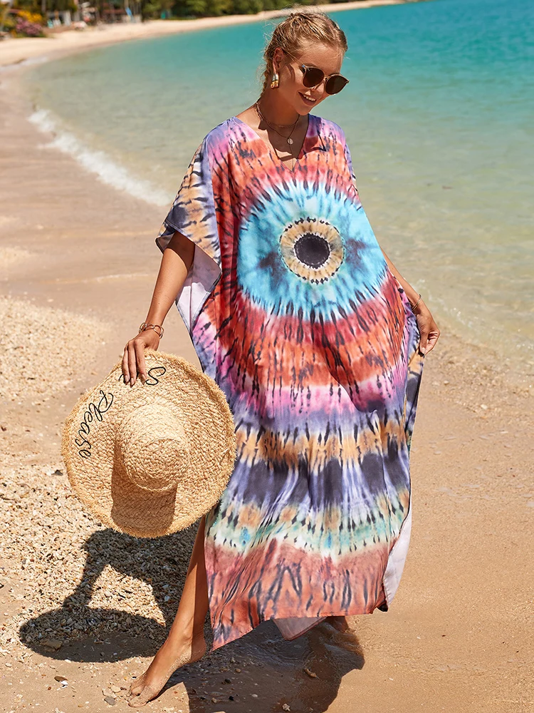 Long Beach Dress Robe De Plage Swimwear Women Cover Ups Tunic Pareo ...