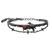 Game Cosplay Bracelet For Women: Alloy Double-Layered Hand Chain Bangle.