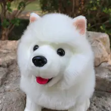 Lifelike 28Cm White Samoyed Stuffed Toy, Perfect Birthday & Christmas Gift.