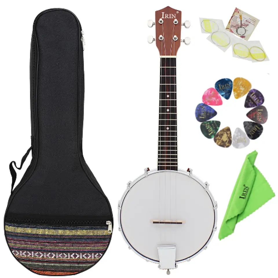 4-String Banjo Strings For Jazz And Irish Music, Finger Picks Included.