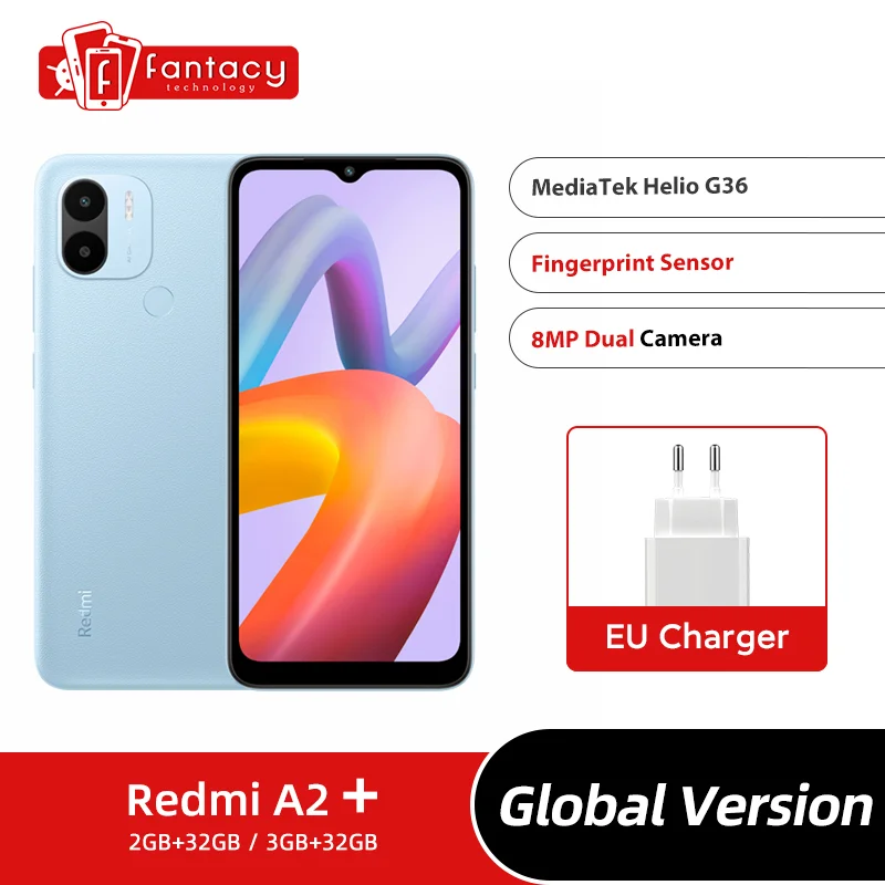 Xiaomi Redmi A2+ Plus, 5000Mah, 8Mp Dual Camera, Fingerprint Sensor