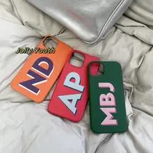Personalized Leather Iphone Case With Monogram Initial, Luxury Design ...