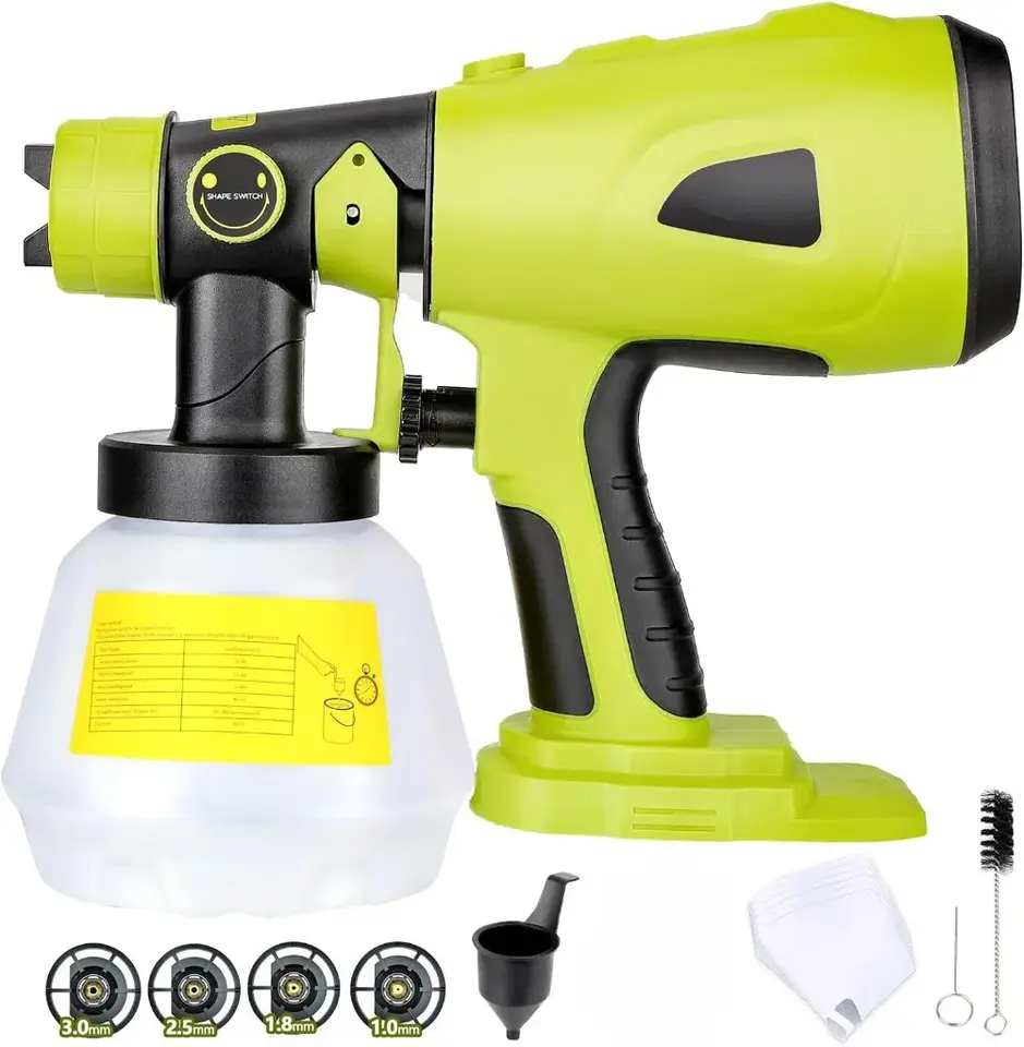 Cordless Paint Sprayer for Ryobi 18V Li-ion NiCd NiMh Battery Electric ...
