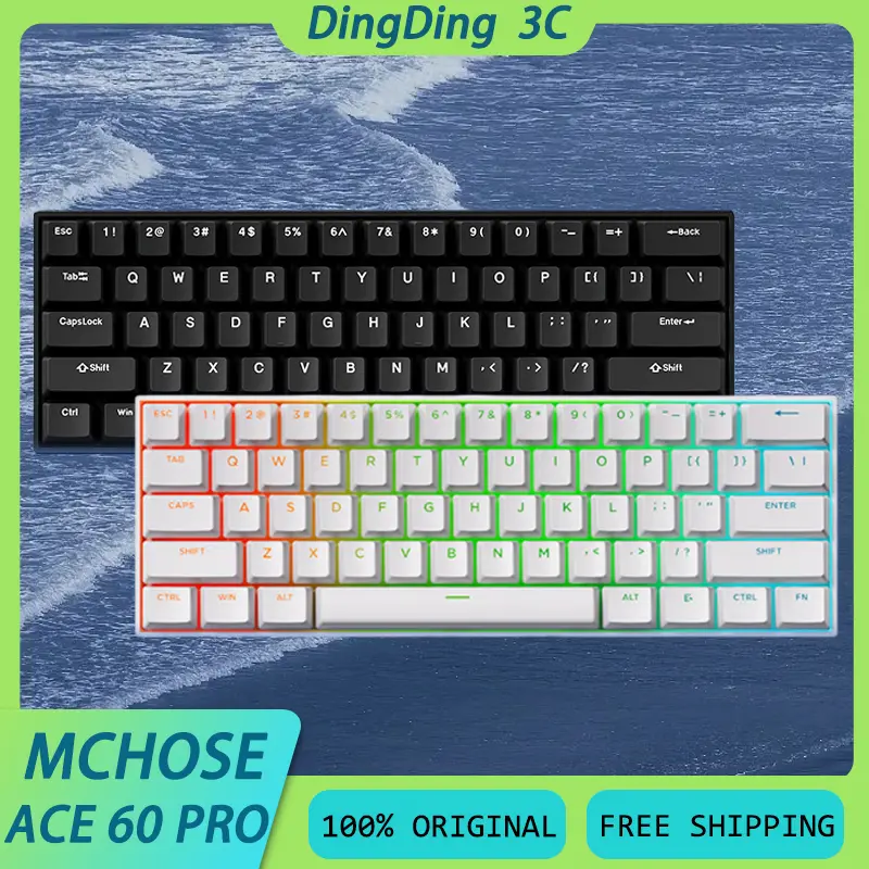 Mchose Ace 60Pro Magnetic Switch Rgb Mechanical Keyboard, Customizable E-Sports Wired Version