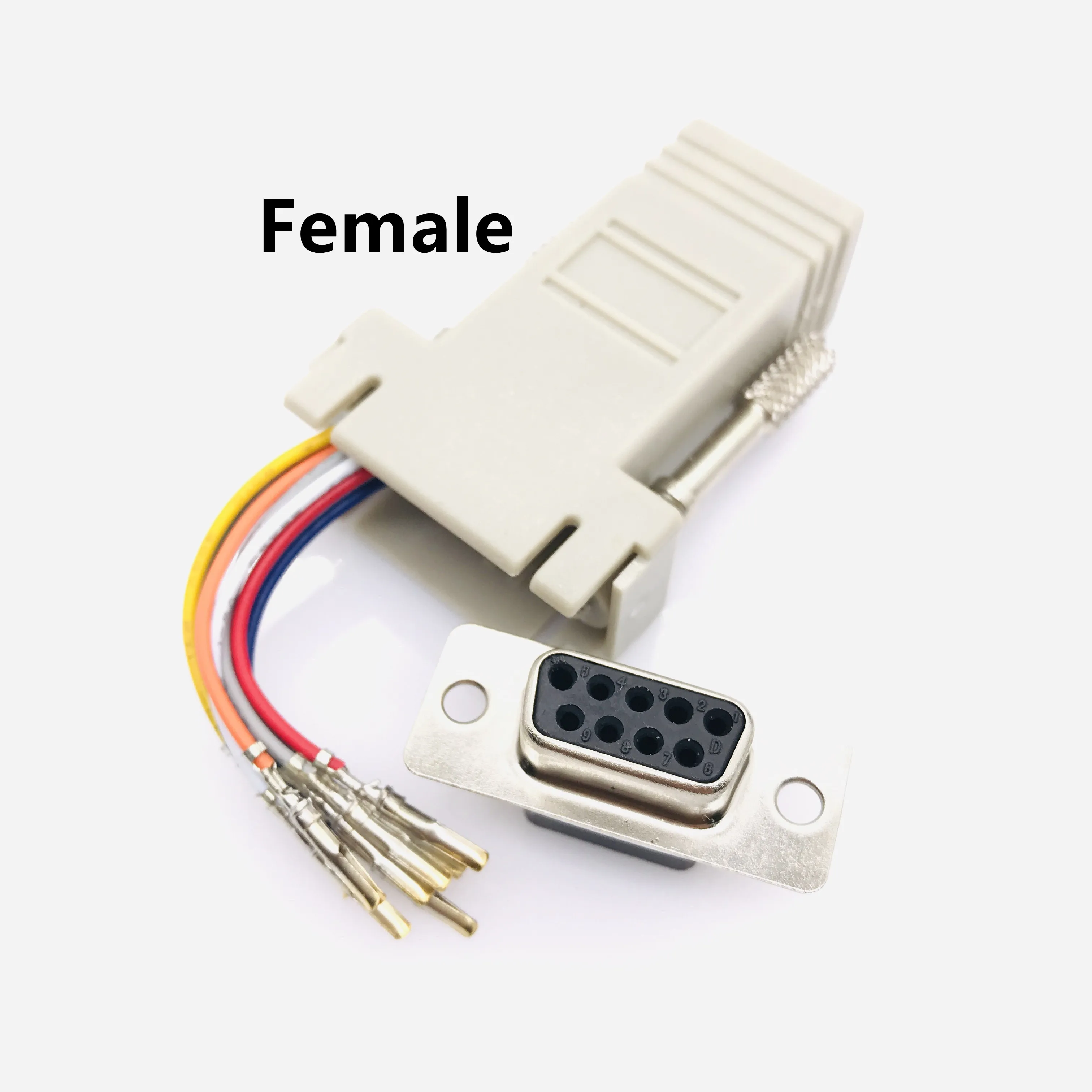 Conector de puerto serie DB9 macho y hembra a RJ45, adaptador hembra D ...