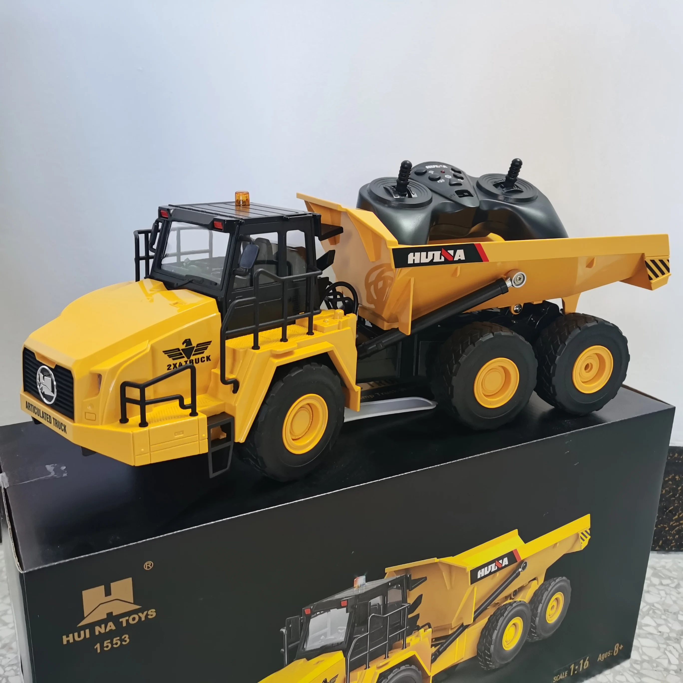 1/18 Rc Truck Dumper Huina 1553 Excavator Crawler 9Ch 2.4G Radio ...