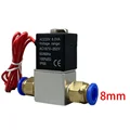12V 24V 220V Pneumatic Electric Solenoid Valve 2 Position 2 Port Normally Closed Air Magnetic ...