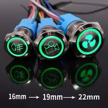16/19/22mm Custom Metal Power Button Switch Start Stop LED Light For ...