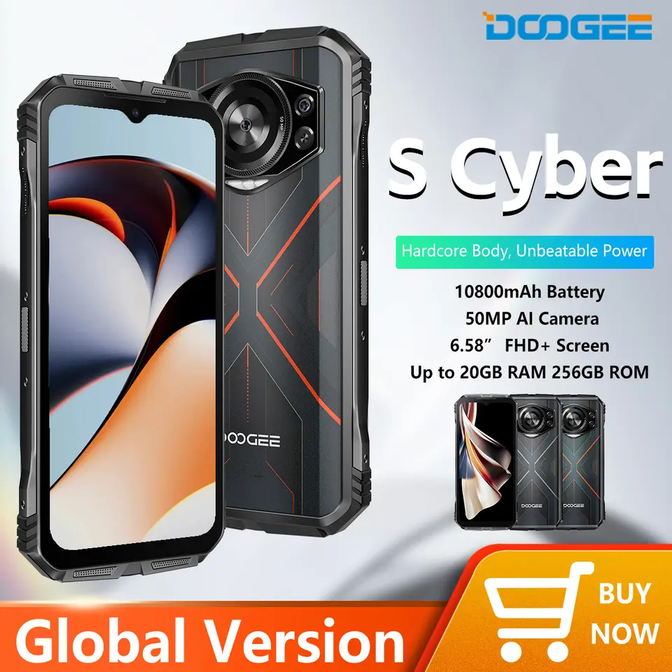 High-Spec Doogee S Cyber Rugged Phone, 90Hz Ips, 10800Mah, 8Gb+256Gb ...