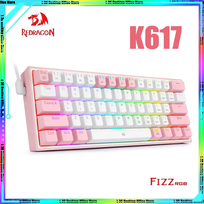 Redragon Fizz K617 Rgb Usb Mini Mechanical Gaming Wired Keyboard Red ...