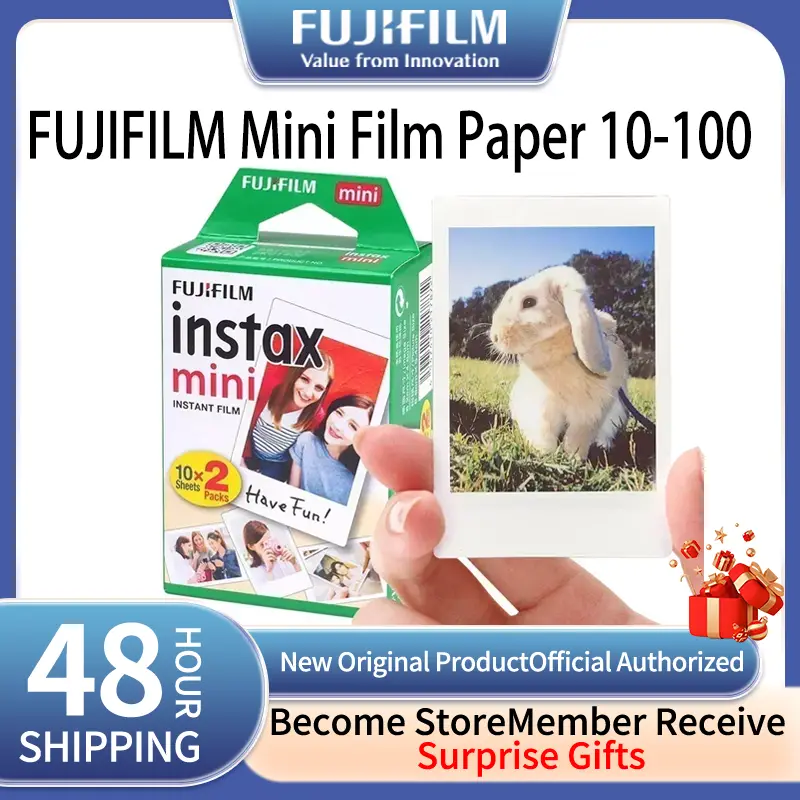 High-Quality Fujifilm Instax Mini Film Paper For Instant Cameras.