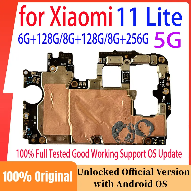 Original Unlocked Motherboard For Xiaomi Mi 11 Lite 5G With Full Chips.