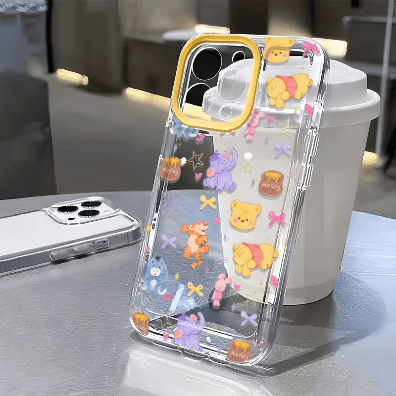 Cute Winnie & Tigger Iphone Case, Anti-Fall, Y2K Trend, Disney Charm!