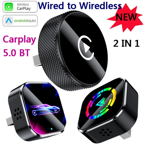 Adaptador Inalámbrico Carplay Android Auto 2 En 1, Plug And