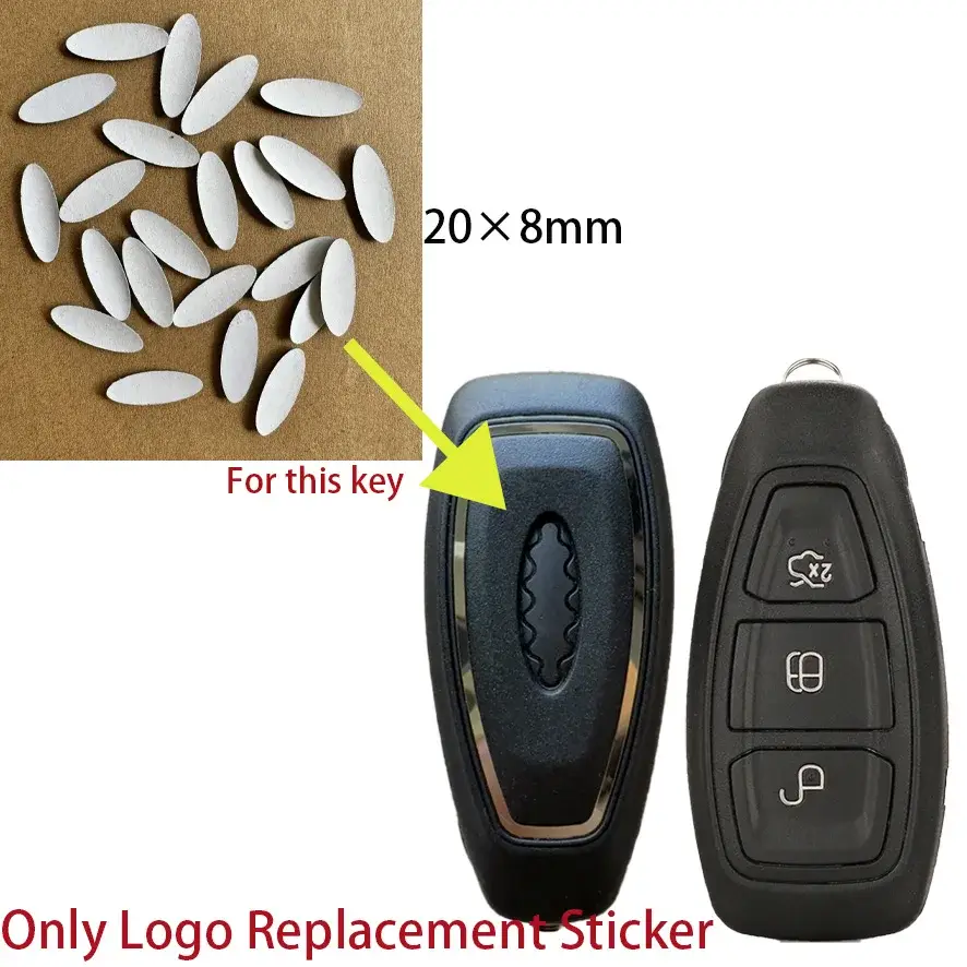 Diy Ford Remote Key Sticker, Logo Replacement 20X8Mm, Perfect Fit.