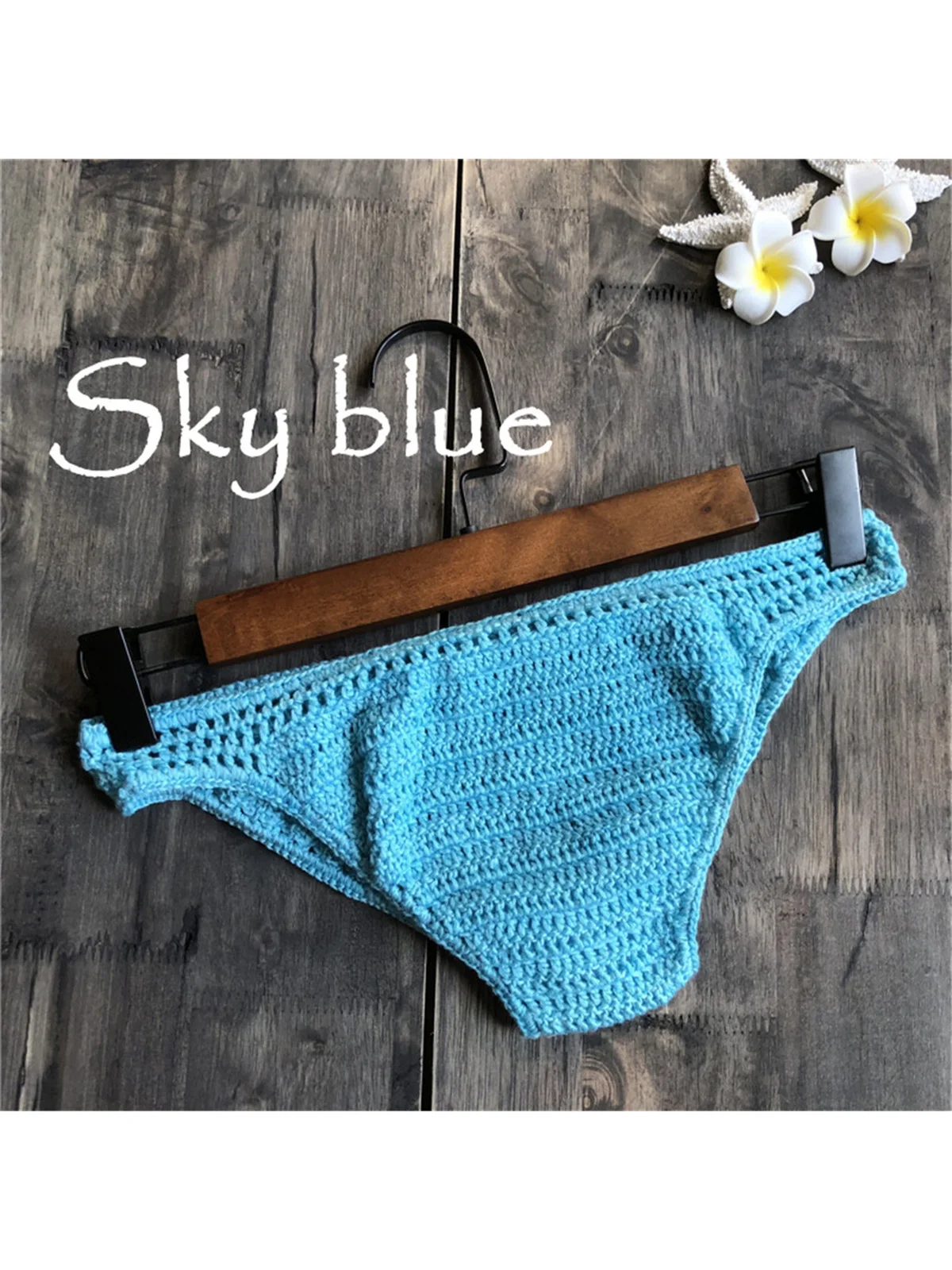 S - XL 9 Colors Crochet Knitted Bikini Bottom Swim Brief Women Swimwear ...