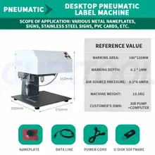 Desktop Engraving Machine Pneumatic/Electric Marking Machine 190X120 MM ...