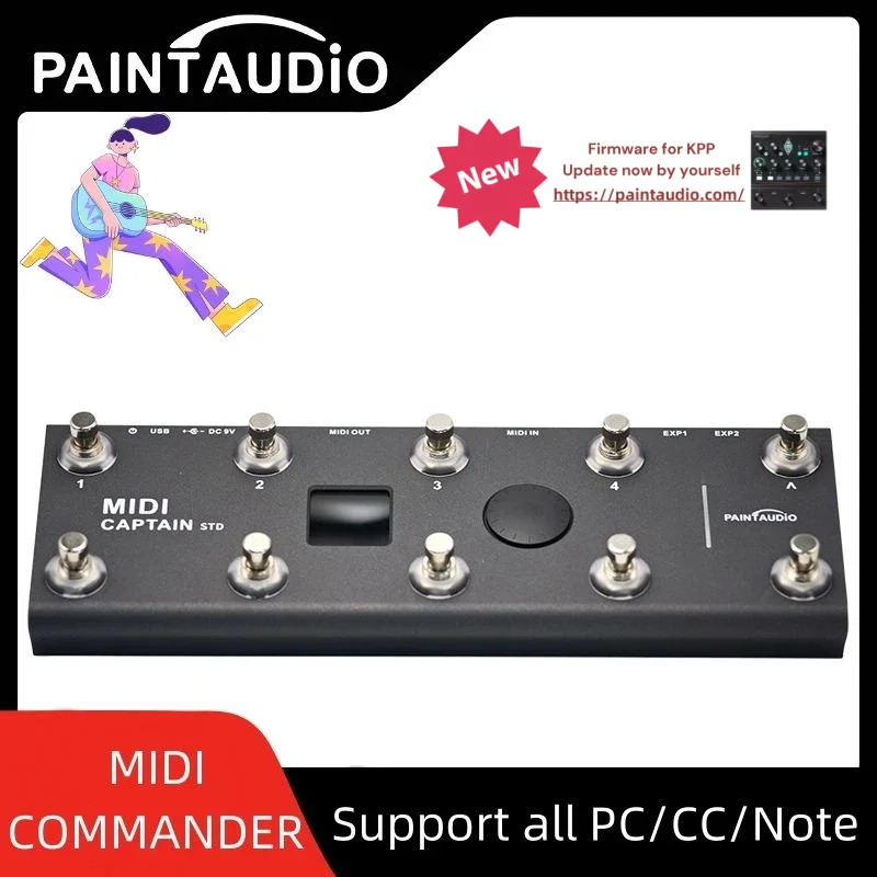 Paintaudio Midi Foot Controller For Multi-Effects Keyboards & Synthesizers