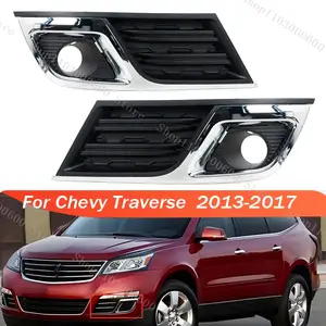 Side Fog Lamp Bezel with Chrome Trim Fog Lamp Bezel Cover Hole Grille For Chevy Traverse 2013 2014 2017 AliExpress