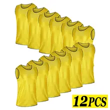 12 PCS Soccer Team Training Bibs Practice Jerseys Scrimmage Vests ...