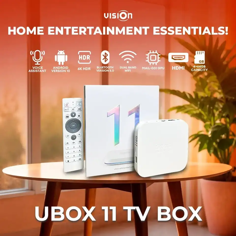 4K Ubox 11 Tv Box, Unblock Streams Globally, Perfect For Usa, Canada, Uk.