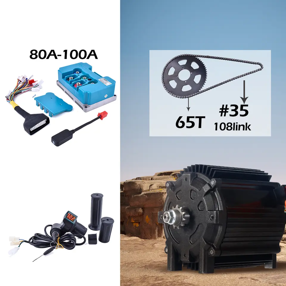 High-Powered 72V 5000W Kunray Kr5V Electric Motor Kit For Electric Bikes.