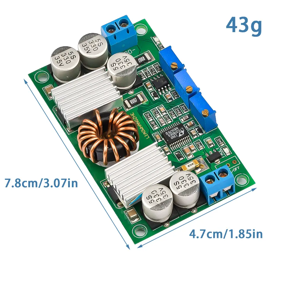 Ltc3780 Dc-Dc Converter Board, 10A, 5-32V To 1V-30V, Auto Step Up/Down.