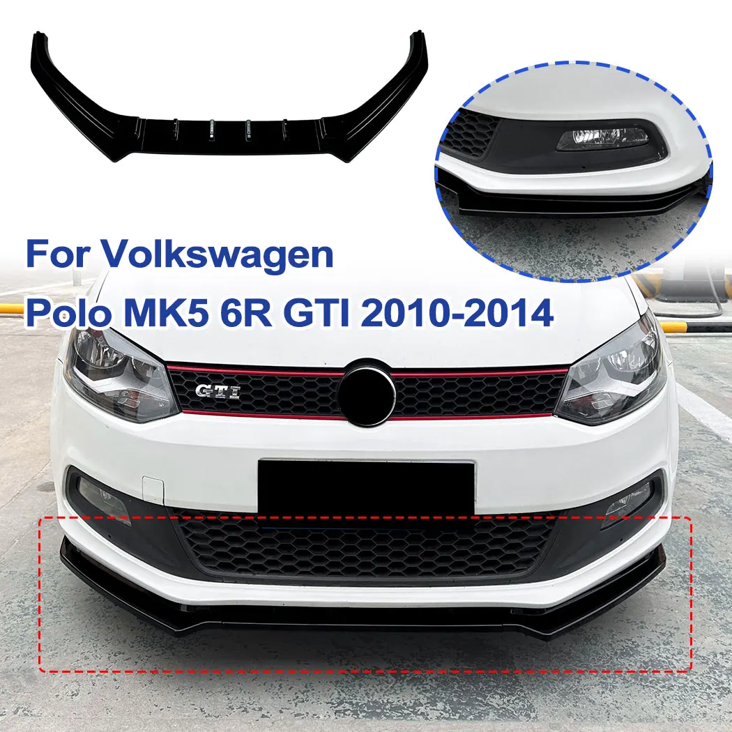 Car Three Stage Front Bumper Spoiler for Volkswagen Polo MK5 6R GTI ...